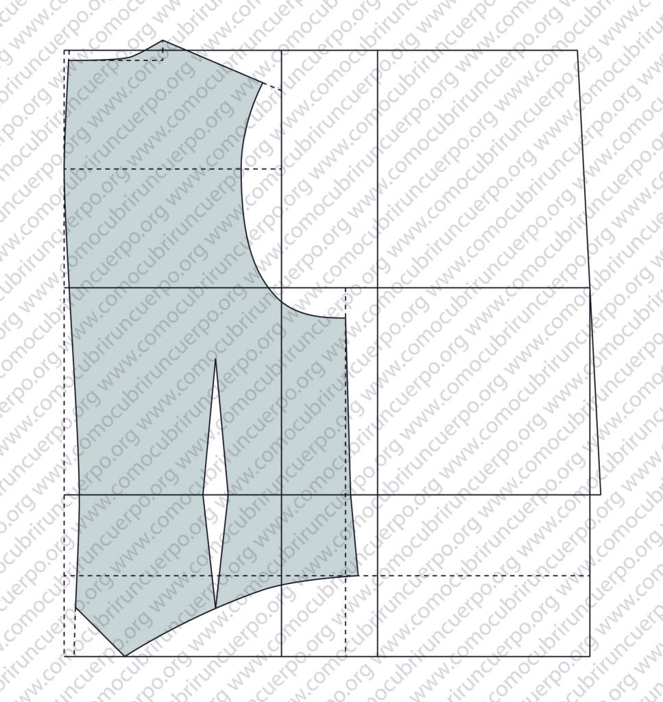 Trazado base del patrón del chaleco masculino - Tele Virtual Patronage